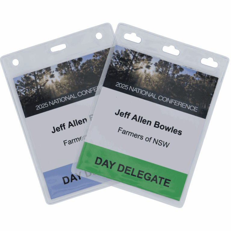 Fully Produced Name Tag 95 x 113mm Portrait - EziTag